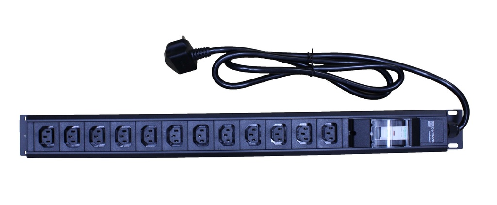CentRacks 12 Gang 10A PDU with 16A MCB | IEC320 C13 Power Strip