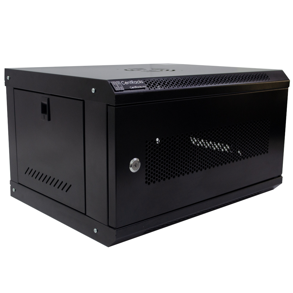 CentRacks 6U (40cm x 30cm x 53cm) Wall Mount Server Rack - Black ...