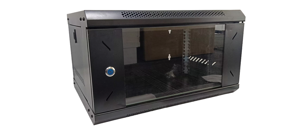 CentRacks 6U 40 Depth Wall Mount Server Rack - Tempered Glass Door